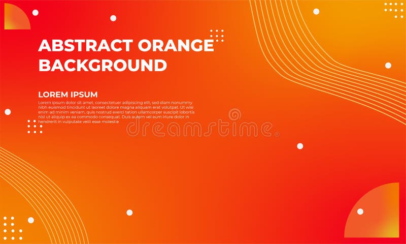 Abstract Orange Gradient Geometric Background Design Stock Vector ...