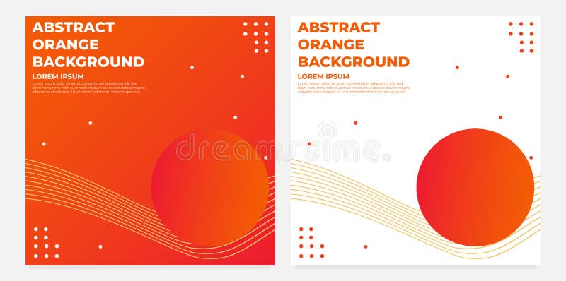 Abstract Orange Gradient Social Media Post Template Collection Design ...
