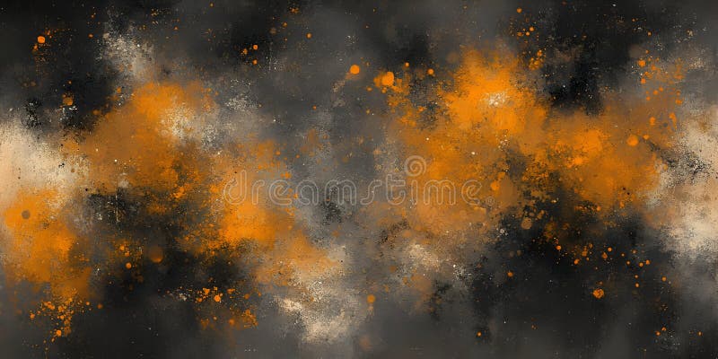 Abstract Orange, Gray, and Black Watercolor Texture Stock Illustration ...