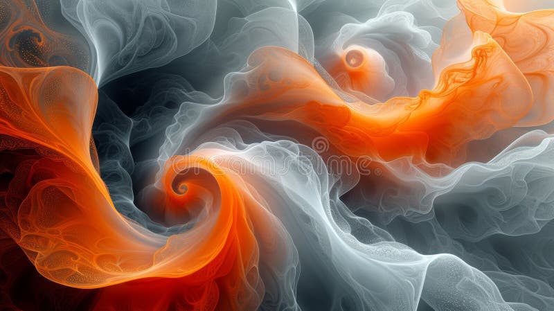 Abstract Orange and Gray Smoke Patterns Stock Photo - Image of pattern ...