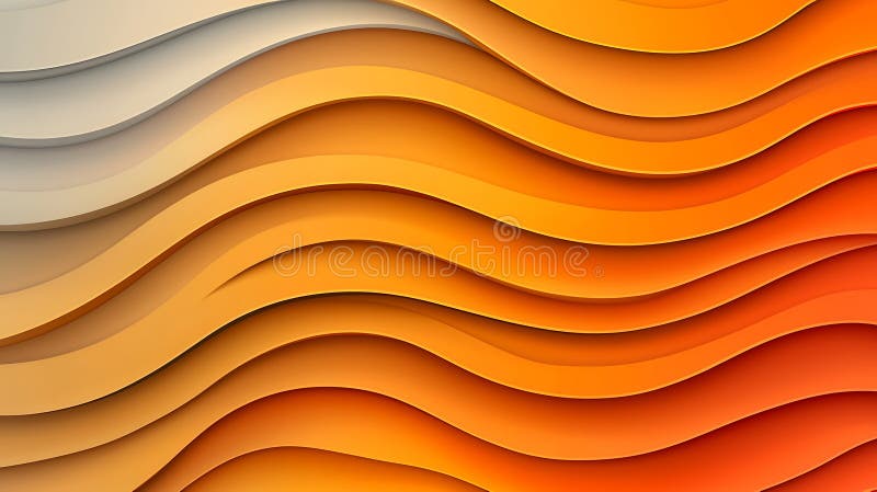 Abstract Orange and Gray Wavy Lines Background Stock Illustration ...