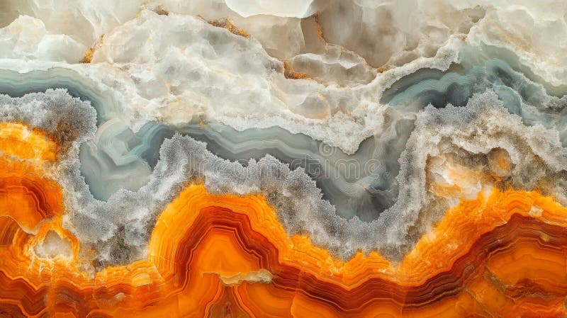 Abstract Orange Gray and White Onyx Stone Texture Stock Illustration ...