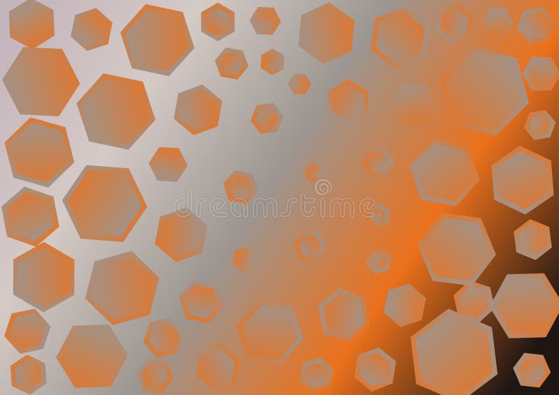 Abstract Orange and Grey Gradient Hexagon Background Vector Eps ...