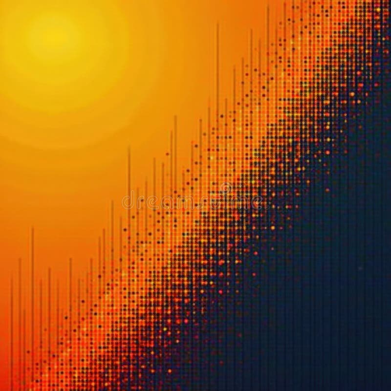 Abstract Orange Halftone Background with Dynamic Lines , Energy, Wallpaper, Stock Illustration ...