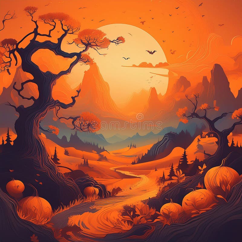 Orange Halloween Background Stock Illustrations – 194,485 Orange ...