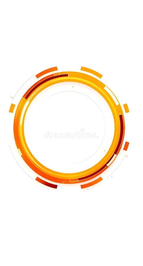 Abstract Futuristic Orange 3D Circle. Vector Art Background Stock ...