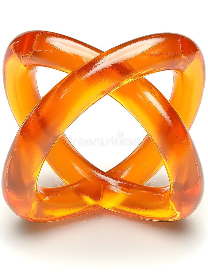 Abstract Orange Intertwined Shapes Stock Illustration - Illustration of ...