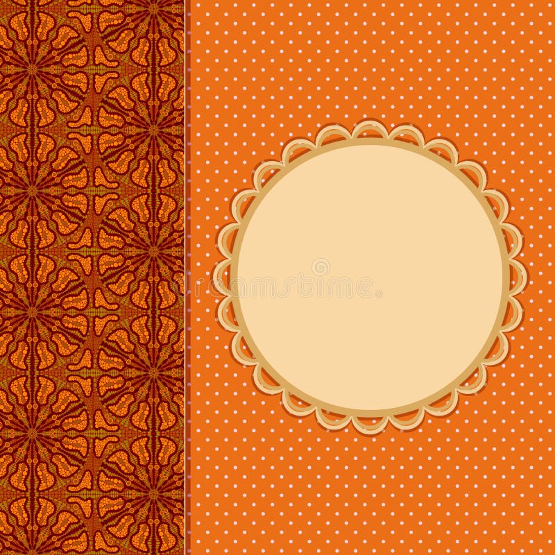 Abstract Orange Invitation Card with Place for Text Stock Illustration ...