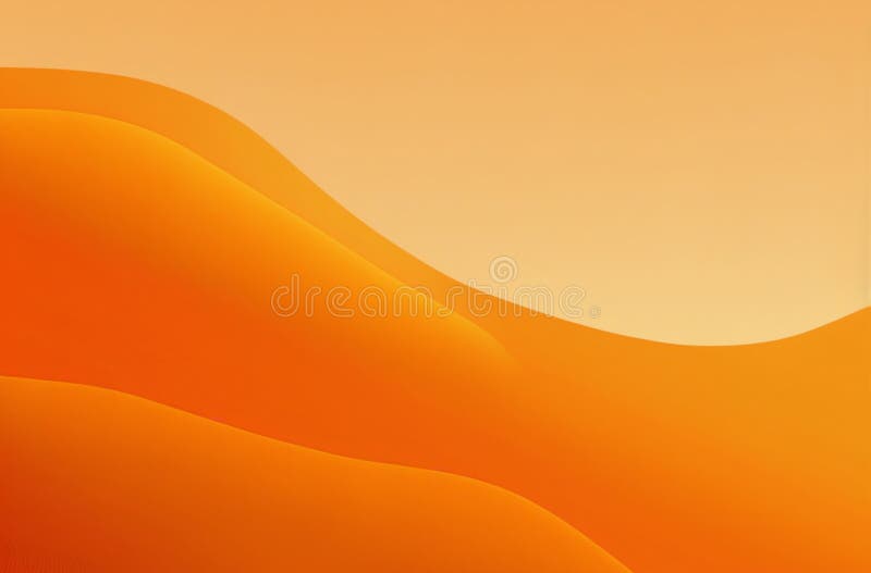 Abstract Orange Landscape: a Serene Digital Artwork Stock Illustration ...