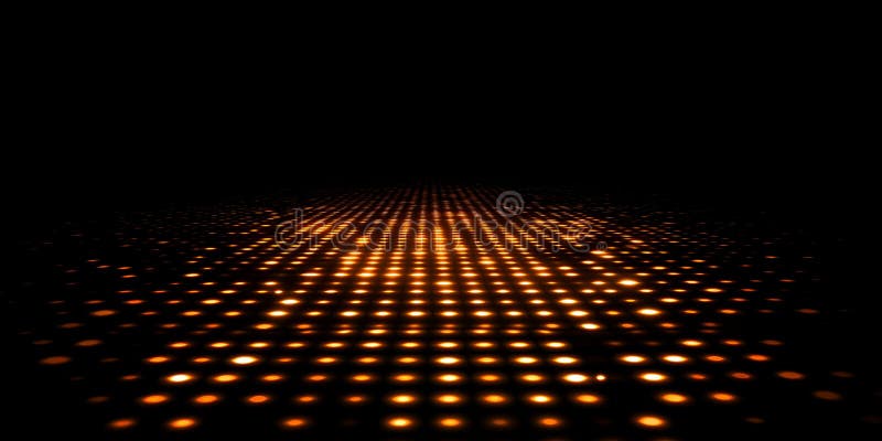 Abstract Orange Light Spots Pattern Glowing Dotted Line Digital ...
