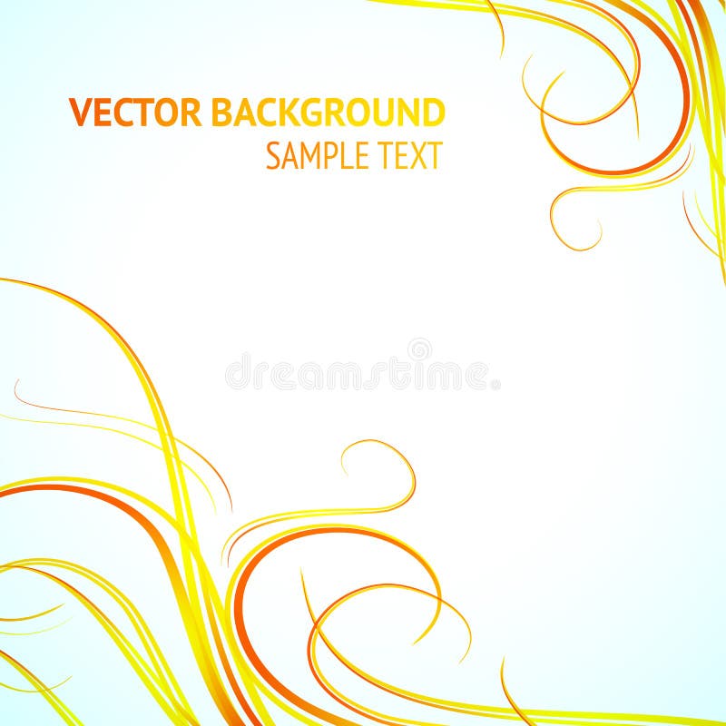 Abstract orange lines stock vector. Illustration of flow - 27901967