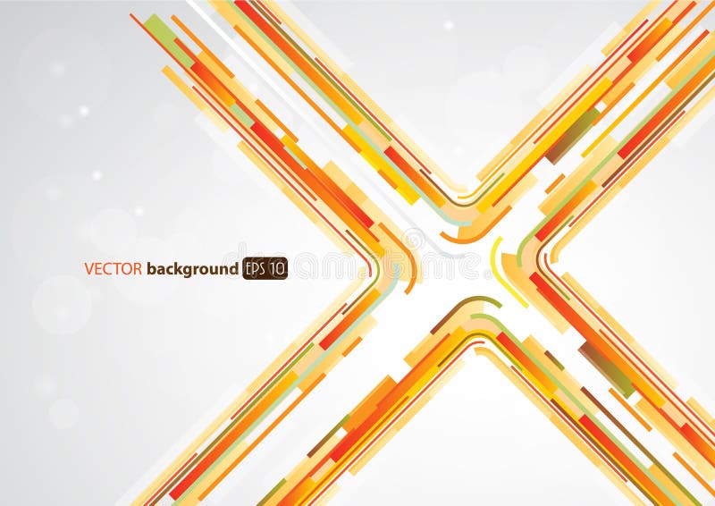 Abstract Orange Lines in X Shape Stock Vector - Illustration of ...