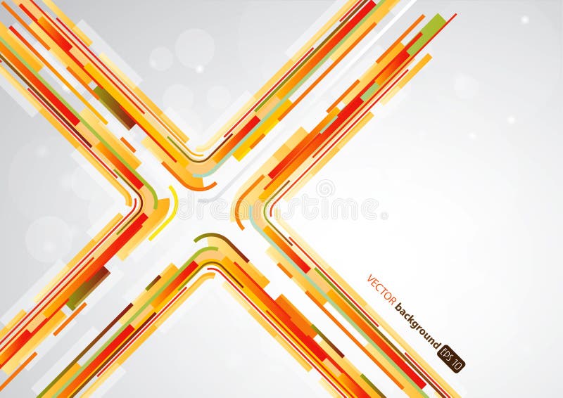 Abstract Orange Lines in X Shape with Place for Your Text. Stock Vector ...