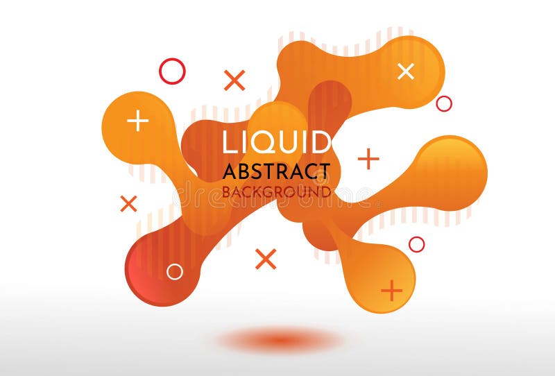 Abstract Orange Liquid Banner Background Colorful Fluid Vector ...
