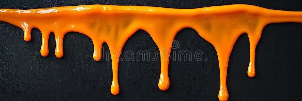Abstract Orange Liquid Dripping on Black Background High Quality Image ...