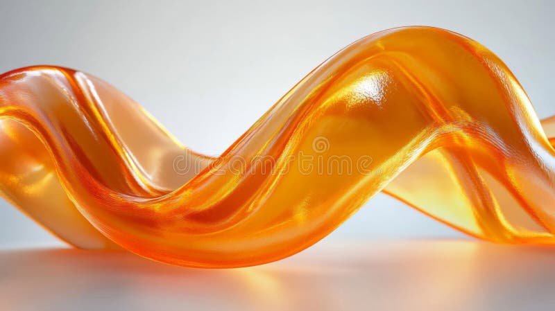 Abstract Orange Liquid Wave Form Design Stock Illustration ...