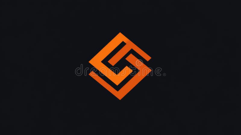 Abstract Orange Logo.Symphony of Angles Stock Illustration ...