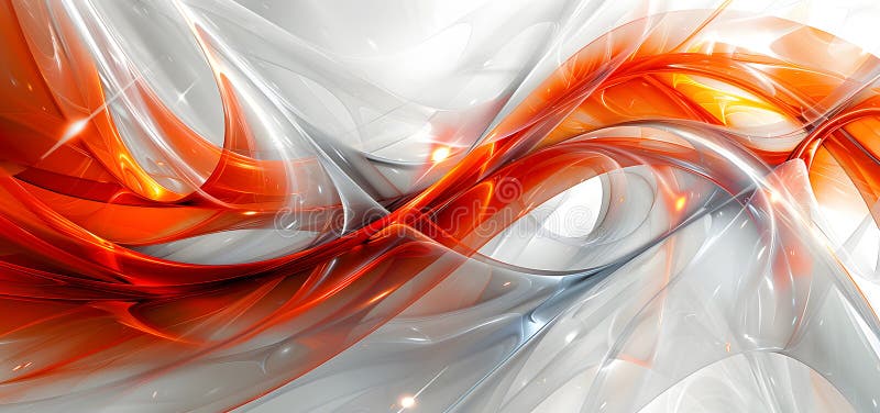 Abstract Orange Metallic in Light 3D Rendering High Quality Photo Stock ...