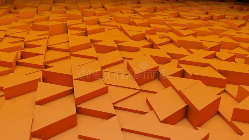 Abstract Orange Modern Architecture 3D Background with Orange Triangle ...