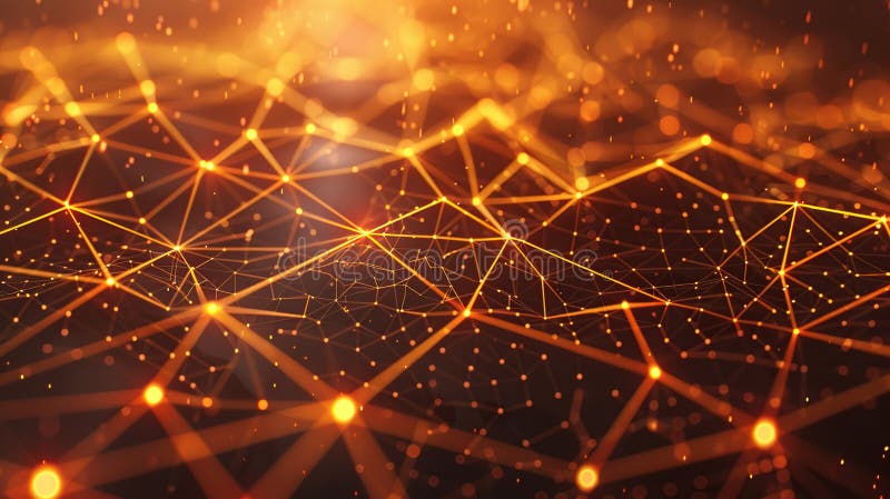 Abstract Orange Network Background Stock Illustration - Illustration of ...