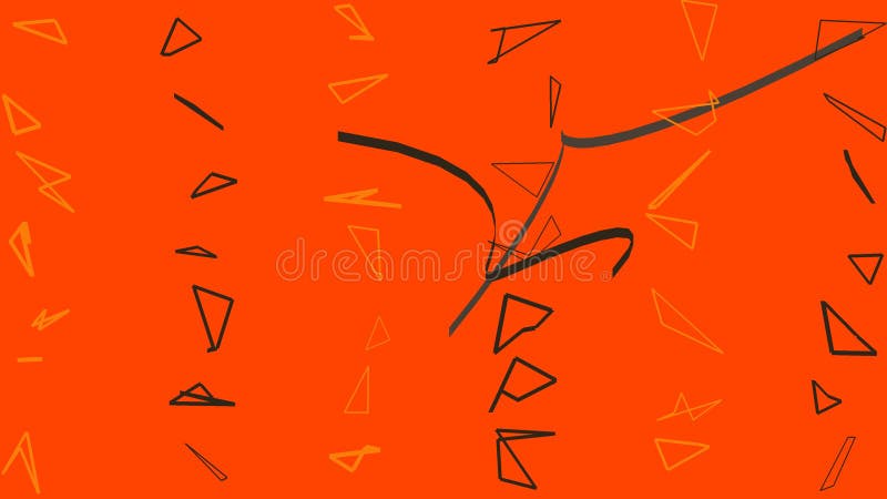 Abstract Orange Pattern Background with Random Object Stock ...