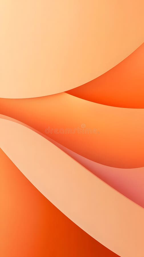 Abstract Orange and Peach Gradient Background with Curved Shapes Stock ...
