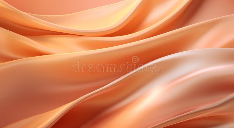 Abstract Orange and Pink Silk Fabric Waves Stock Illustration ...