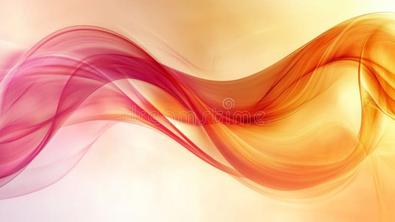 Abstract Orange and Pink Wave Design Stock Illustration - Illustration ...