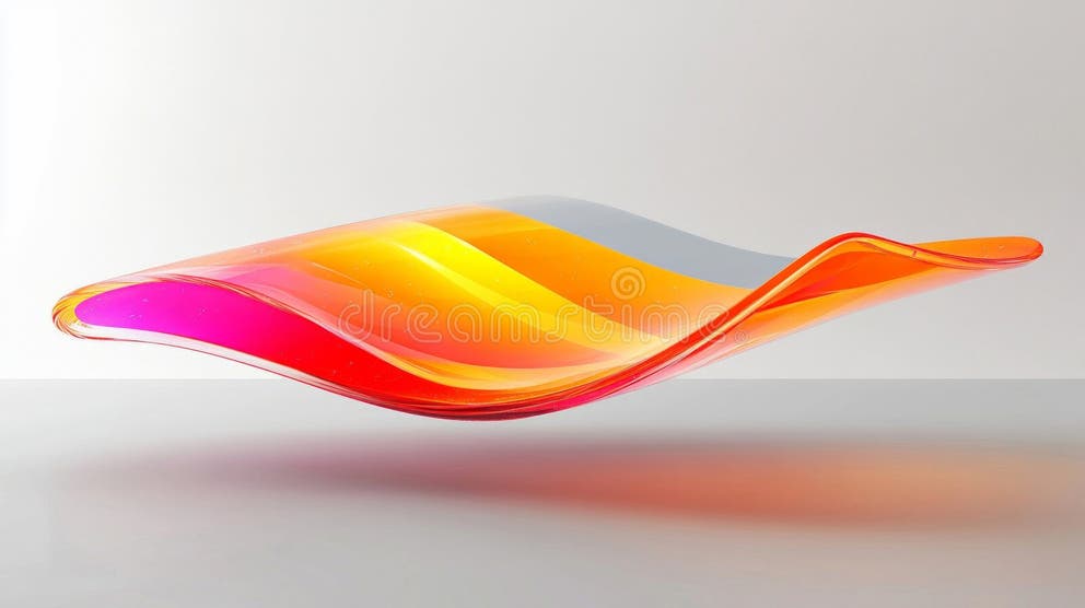 Abstract Orange Pink Yellow Wave Fluid Design Stock Illustration ...
