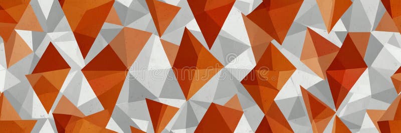 Abstract Orange Polygon Triangles on White Background Design Ai Generated Stock Illustration ...