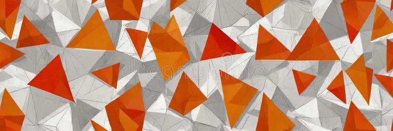Abstract Orange Polygon Triangles on White Background Design Ai ...