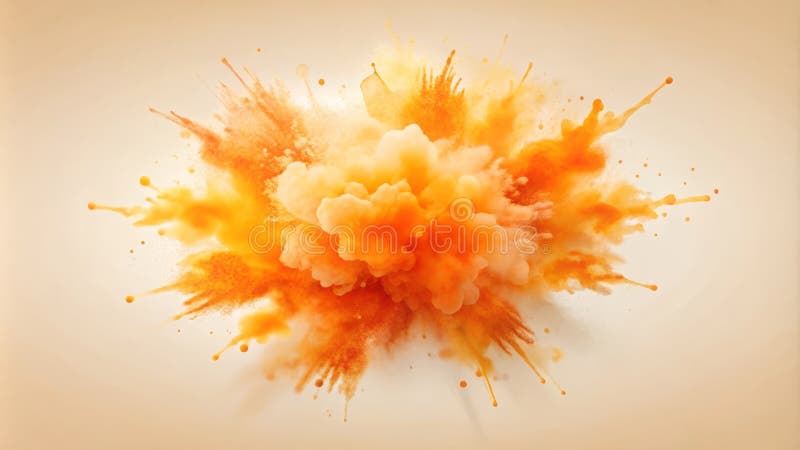 Abstract Orange Powder Explosion a Vibrant, Dynamic Image Showcasing a ...