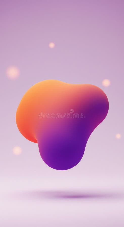 Abstract Orange and Purple 3D Fluid Shape Stock Illustration - Illustration of colorful, orange ...