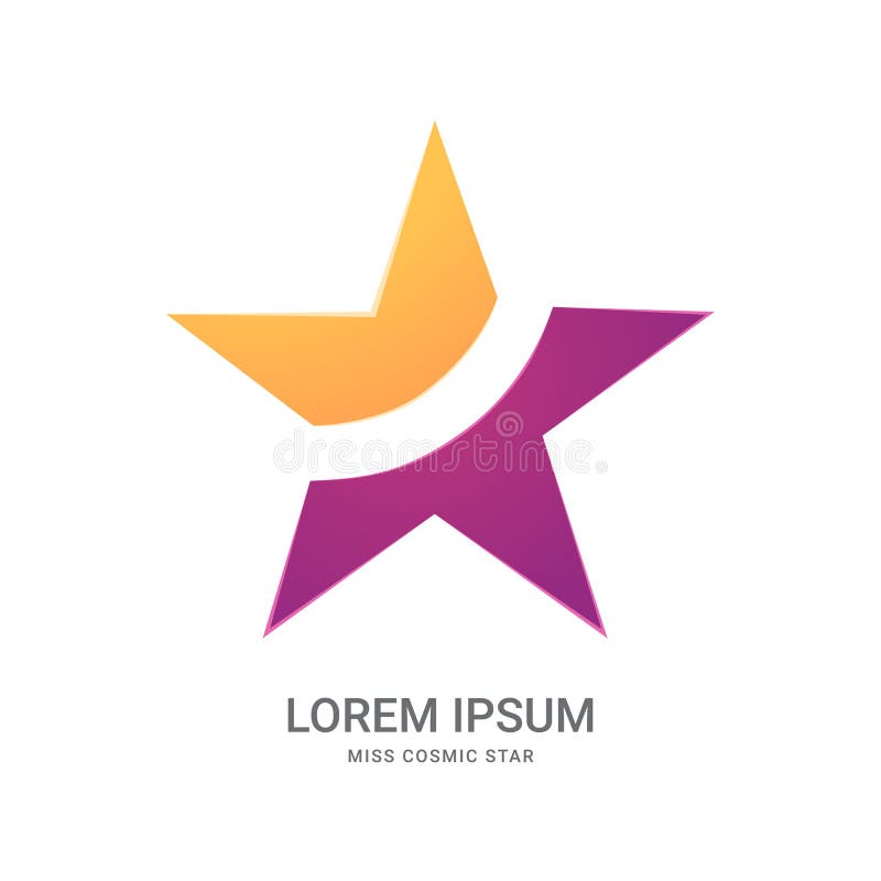 Abstract Orange Purple Star. Vector Illustration Stock Vector ...