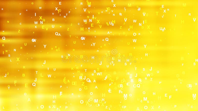 Abstract Orange Random Letters Background Stock Vector - Illustration ...