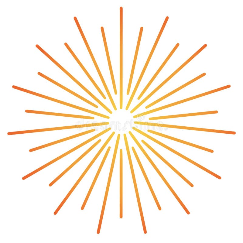 Abstract Orange Rays Design on White Background Stock Illustration ...