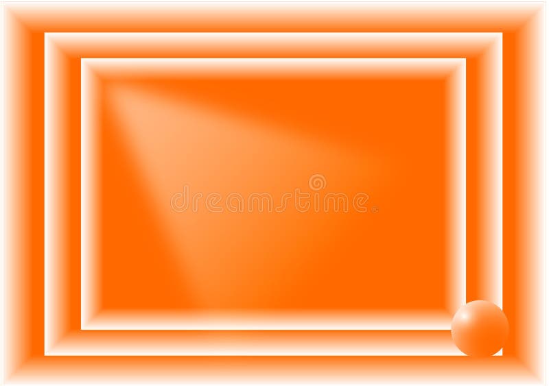 Abstract Orange Rectangular Background with Orange Ball and Free Space ...