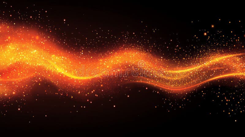 Abstract Orange and Red Fire Sparkles Background Stock Illustration ...