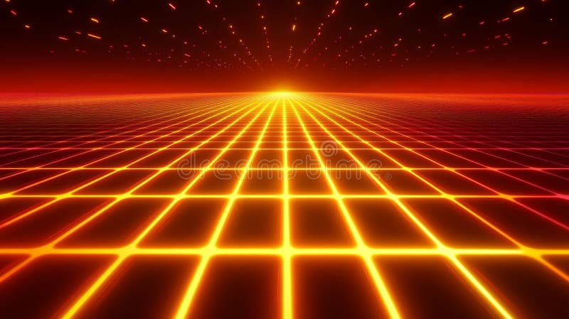 Abstract Orange and Red Grid Light Pattern Background Stock ...