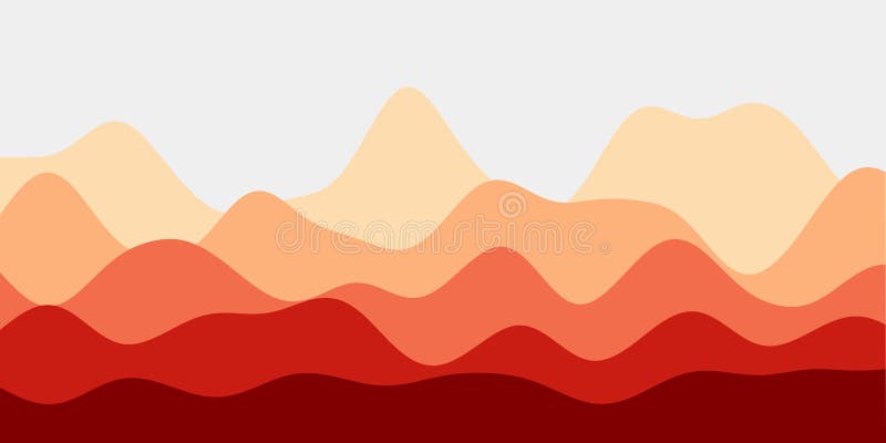 Abstract Orange Red Hills Background. Stock Vector - Illustration of ...