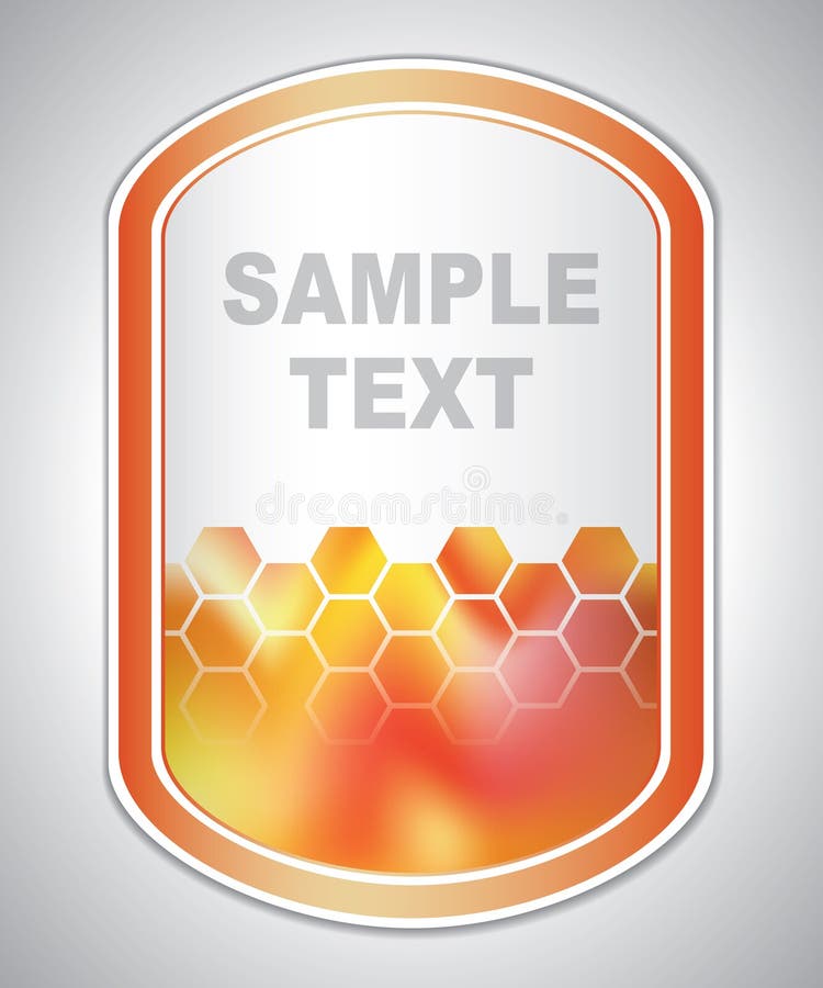Abstract Orange-red Laboratory Label Stock Vector - Illustration of ...