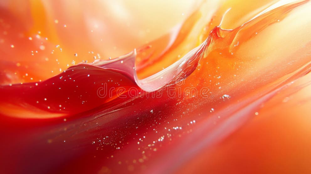 Abstract Orange Red Liquid Wave Design Stock Illustration ...