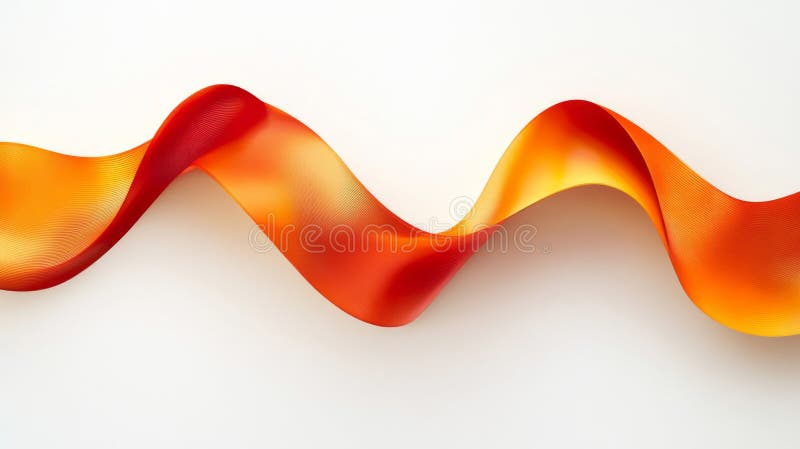 Abstract Orange and Red Ribbon Wave Design Stock Illustration ...