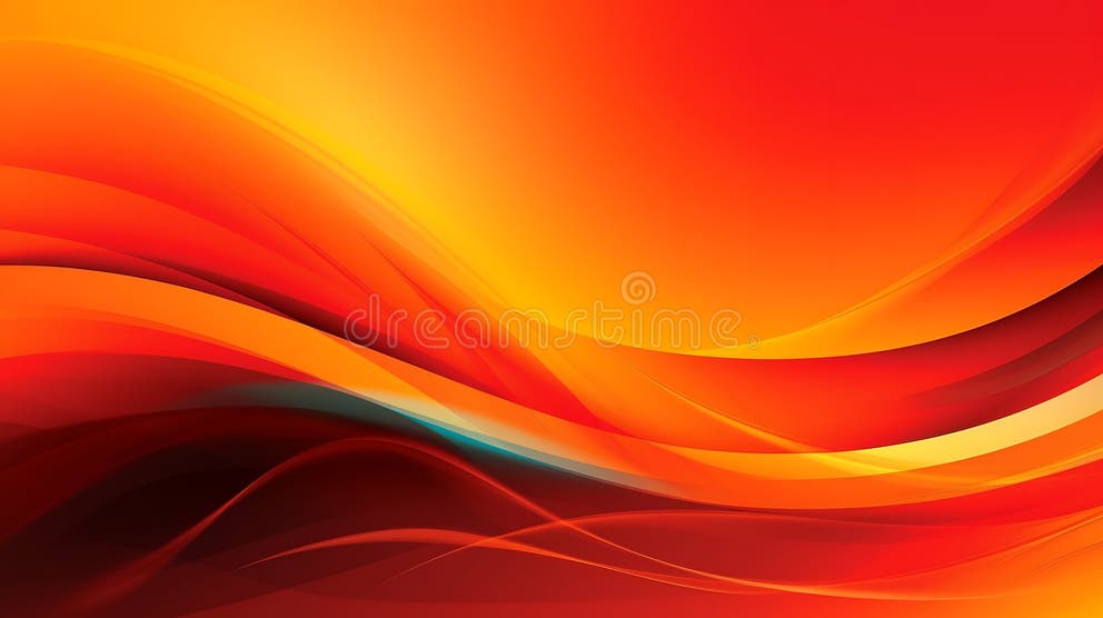 Abstract Orange and Red Wave Design Stock Illustration - Illustration ...