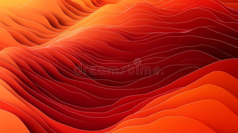 Abstract Orange and Red Wavy Background Texture Stock Illustration ...