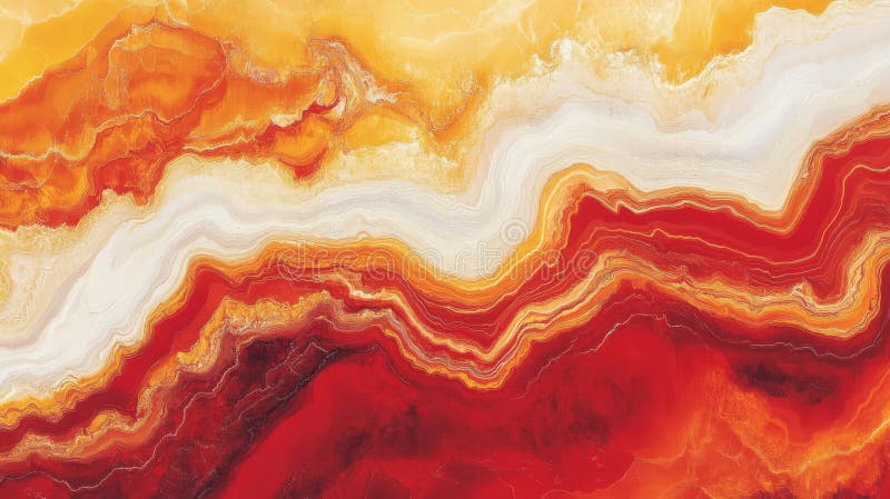 Abstract Orange Red White Swirling Stone Texture Stock Illustration ...