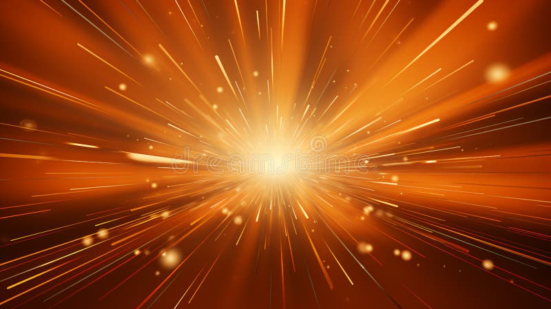 Abstract Orange Retro Sun Rays on Sky Stock Illustration - Illustration ...