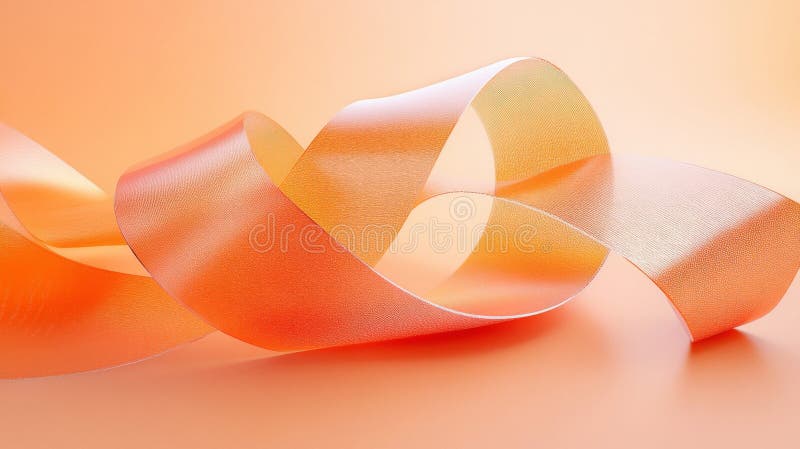 Abstract Orange Ribbon Swirls Design Stock Illustration - Illustration ...