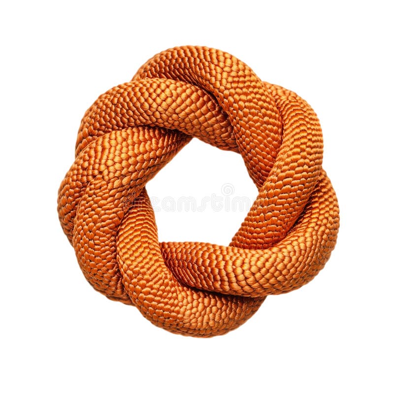 Abstract Orange Rope Knot Circular Design Texture Art Cord High Braid ...