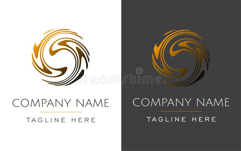 Abstract Orange Round Circle Logo Vector Icon Stock Vector ...